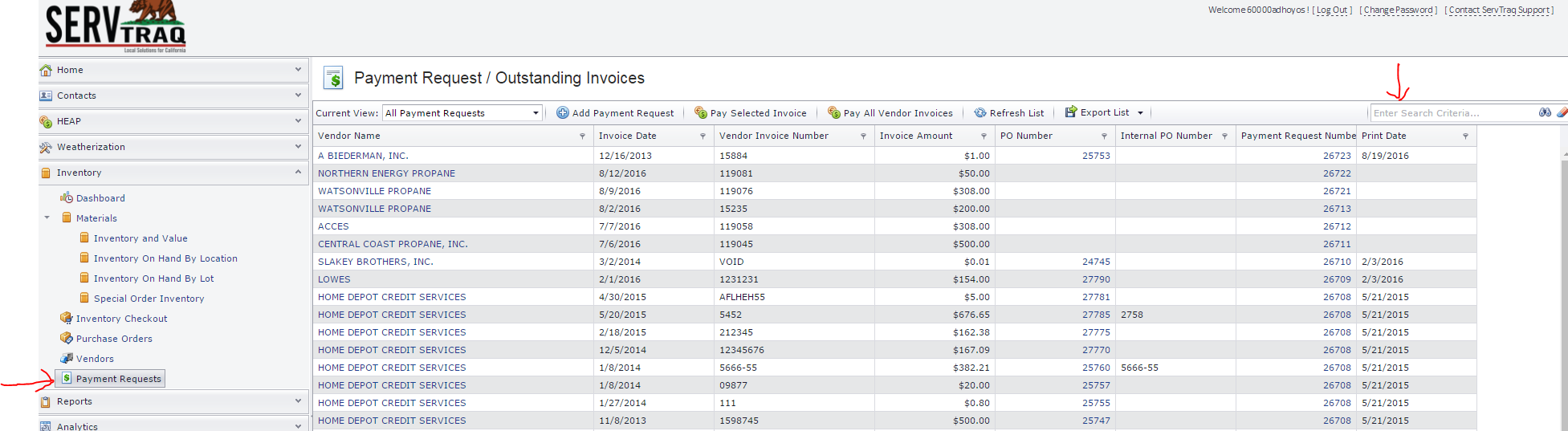 Finding PO's, Lot and Invoice numbers from Jobs : ServTraq Support